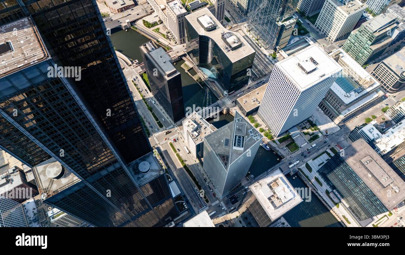 Aerial photograph of The Loop, Downtown Chicago, Illinois, United ...