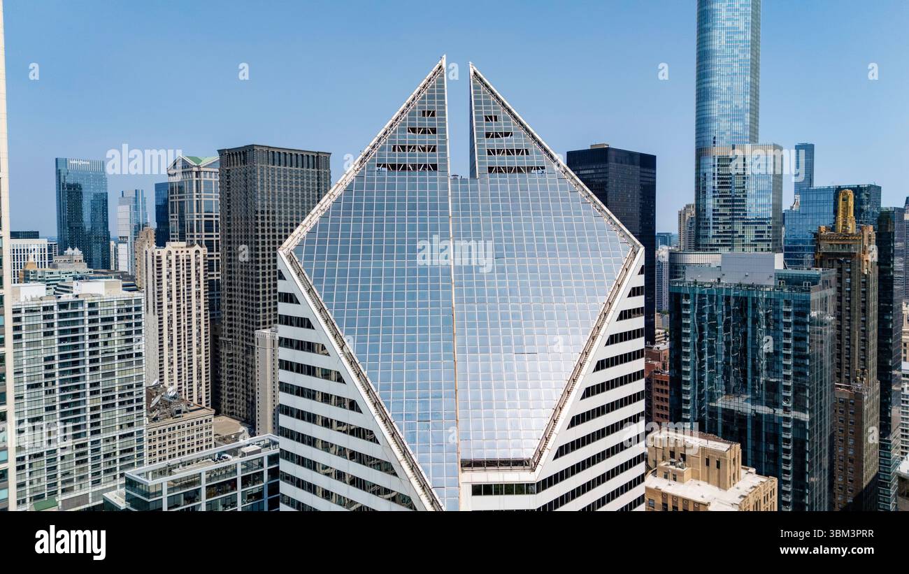 Aerial photograph of The Loop, Downtown Chicago, Illinois, United ...