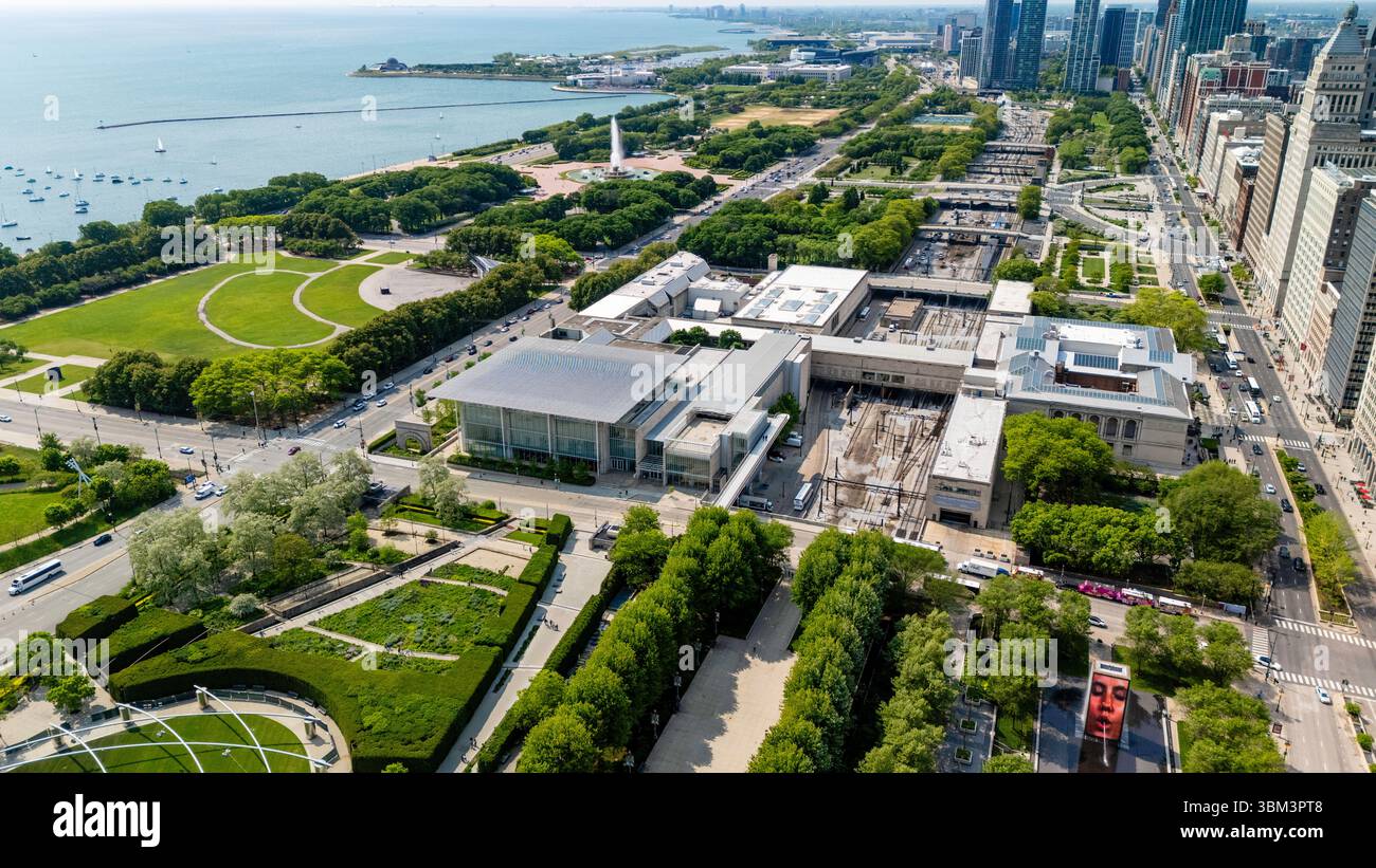 Aerial photograph of The Loop, Downtown Chicago, Illinois, United ...