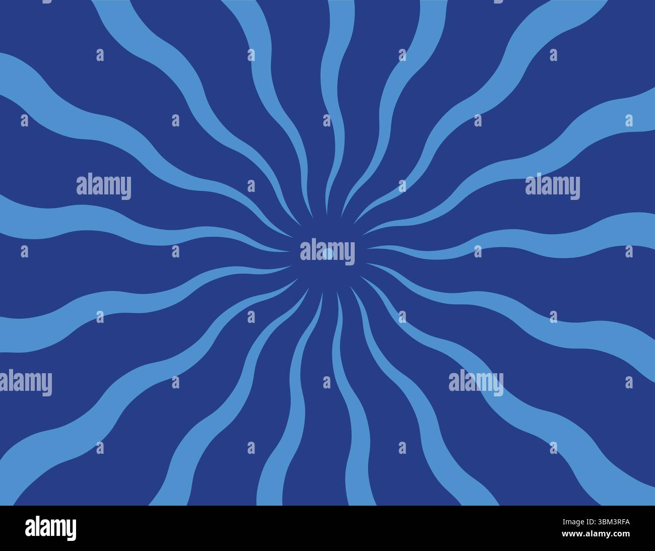 Retro abstract spiral design with wavy lines in blue and white. Perfect ...