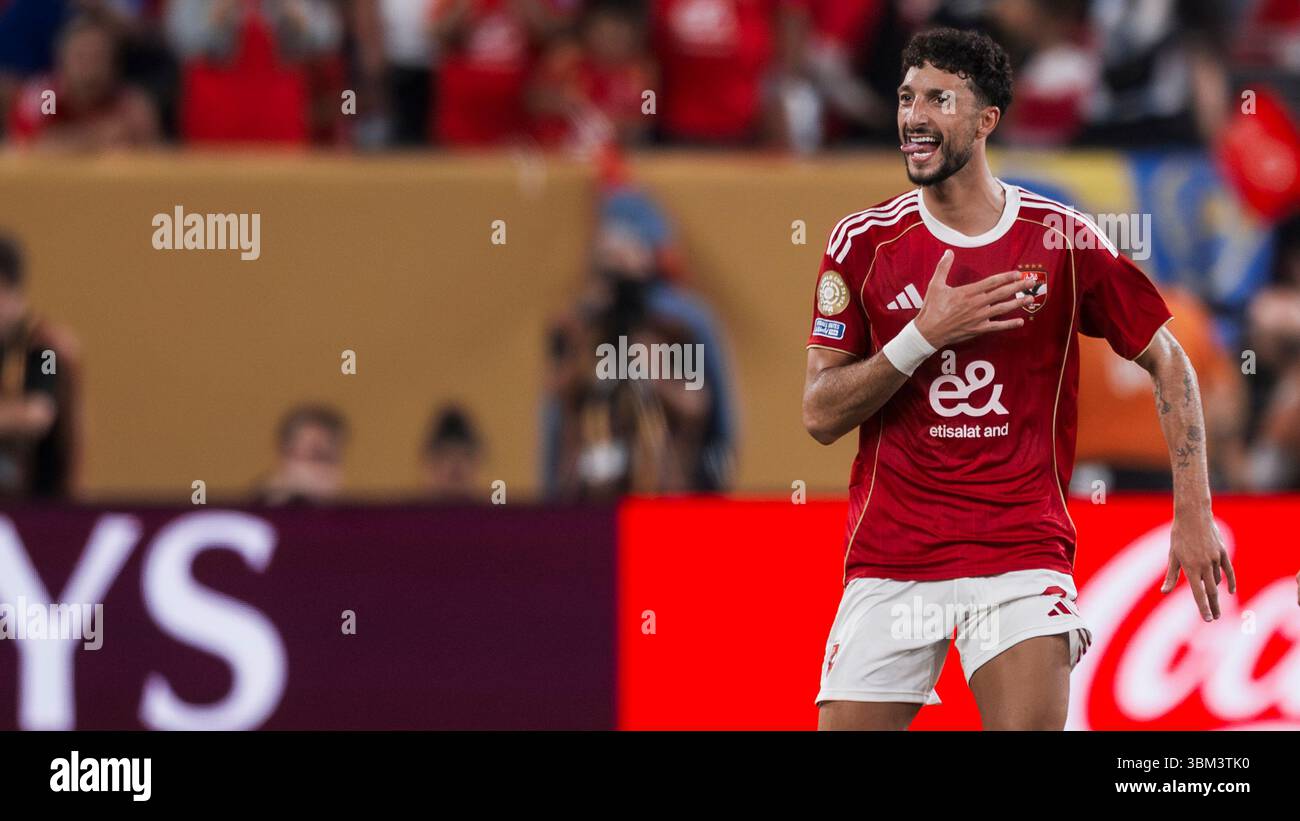 Wessam Abou Ali of Al Ahly FC celebrates during the FIFA Club World Cup ...