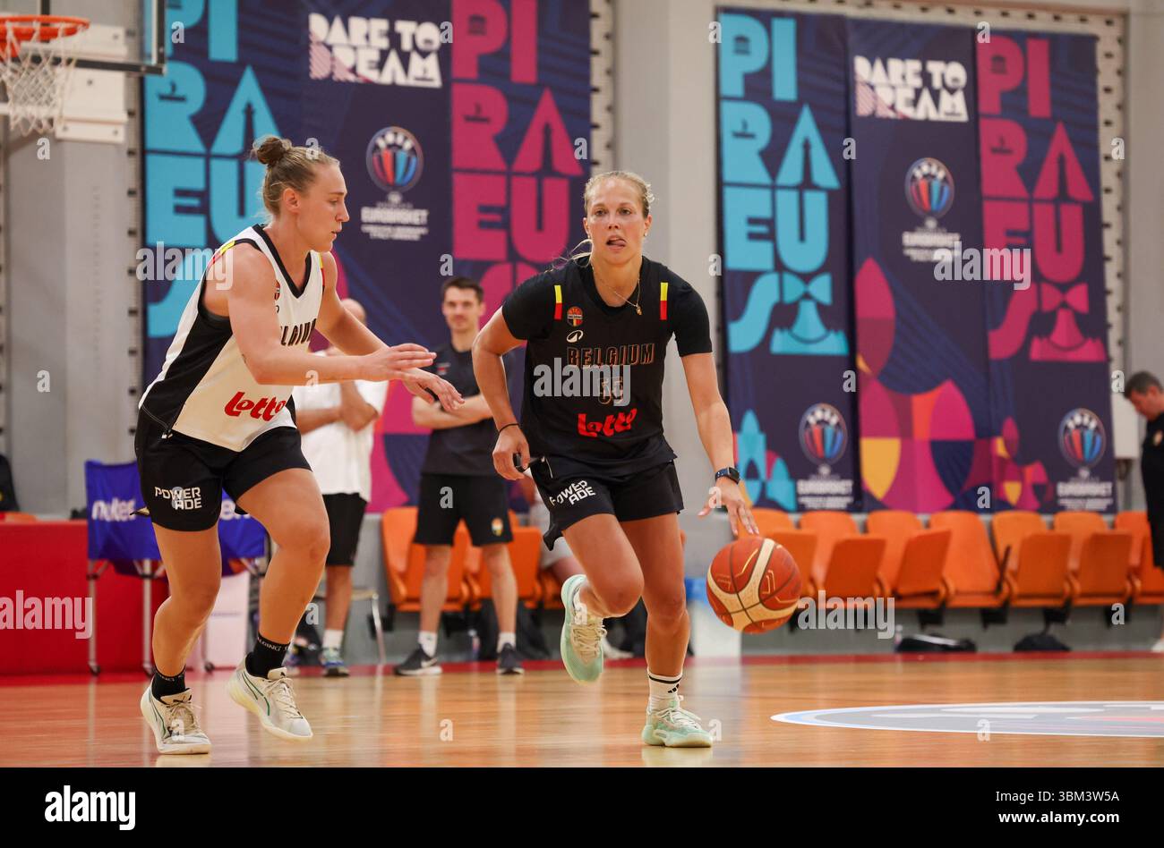 Piraeus, Greece. 24th June, 2025. Belgium's Elise Ramette and Belgium's ...