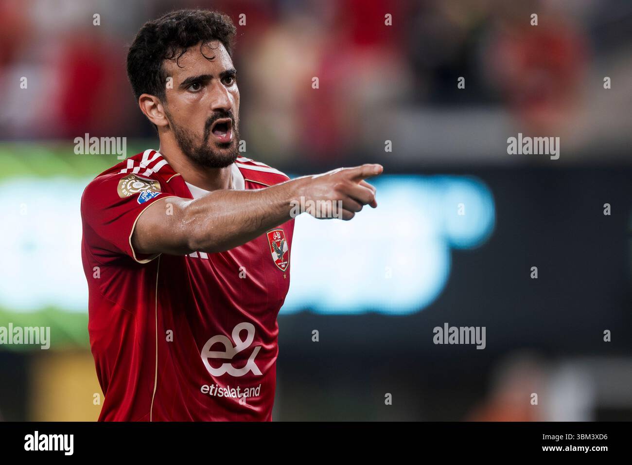 Mohamed Ali Ben Romdhane of Al Ahly FC celebrates after scoring a goal ...