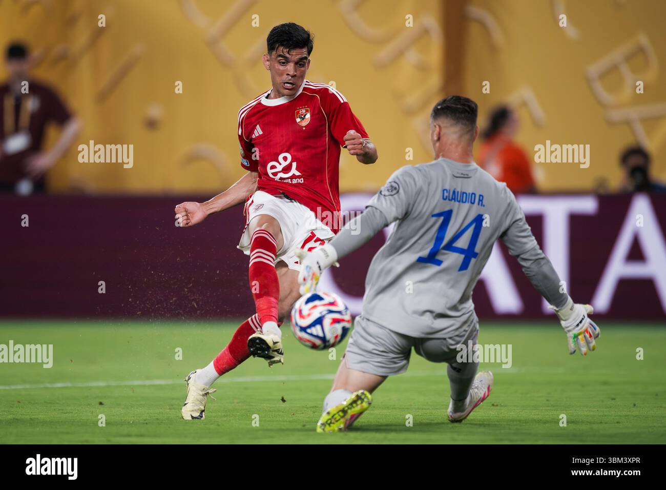Claudio Ramos of FC Porto saves on Achraf Bencharki of Al Ahly FC ...