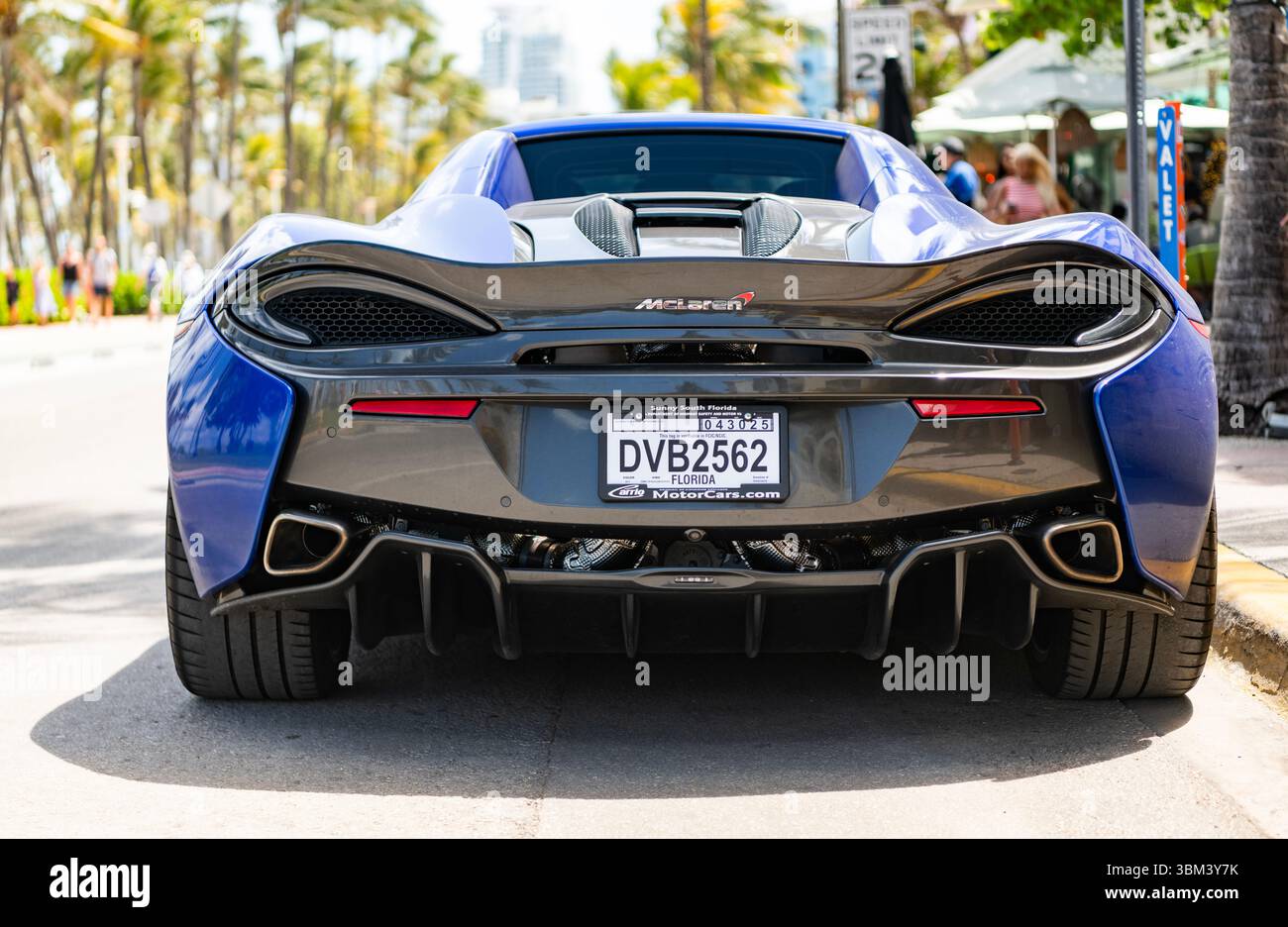 Miami, Florida, USA - April 19, 2025: Car McLaren 570S parked outdoor ...