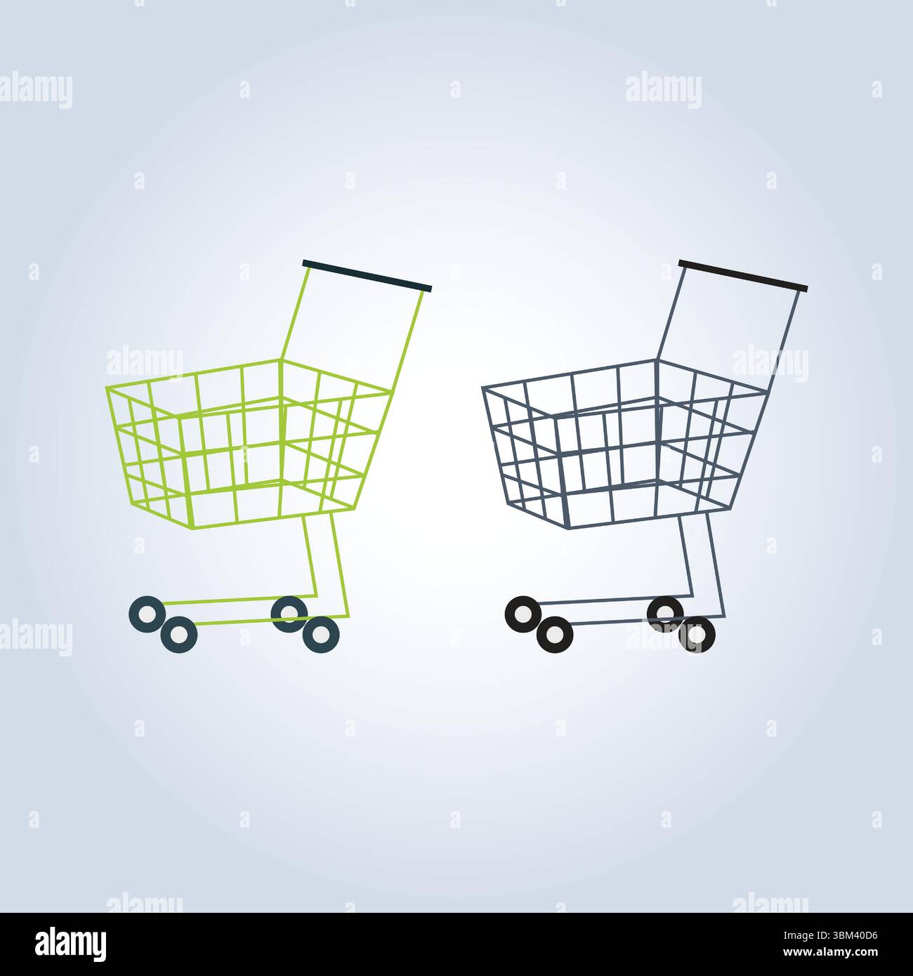 Wheel shopping cart in Stock Vector Images - Alamy