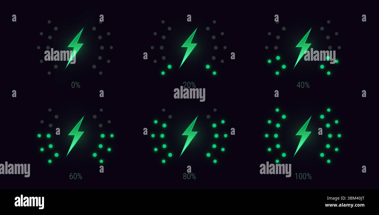 Battery charging animation green screen hi-res stock photography and ...