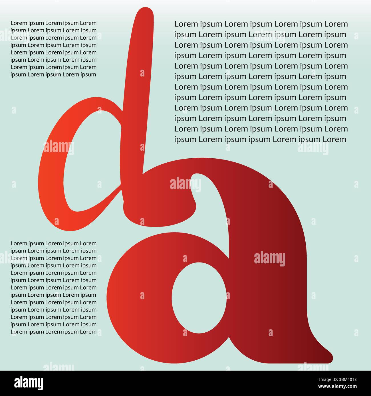 DA text social media banner design idea Stock Vector Image & Art - Alamy