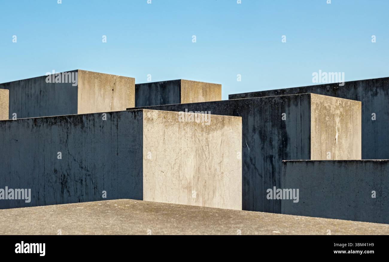 Close-up of concrete slabs at Holocaust Memorial, Memorial to the ...