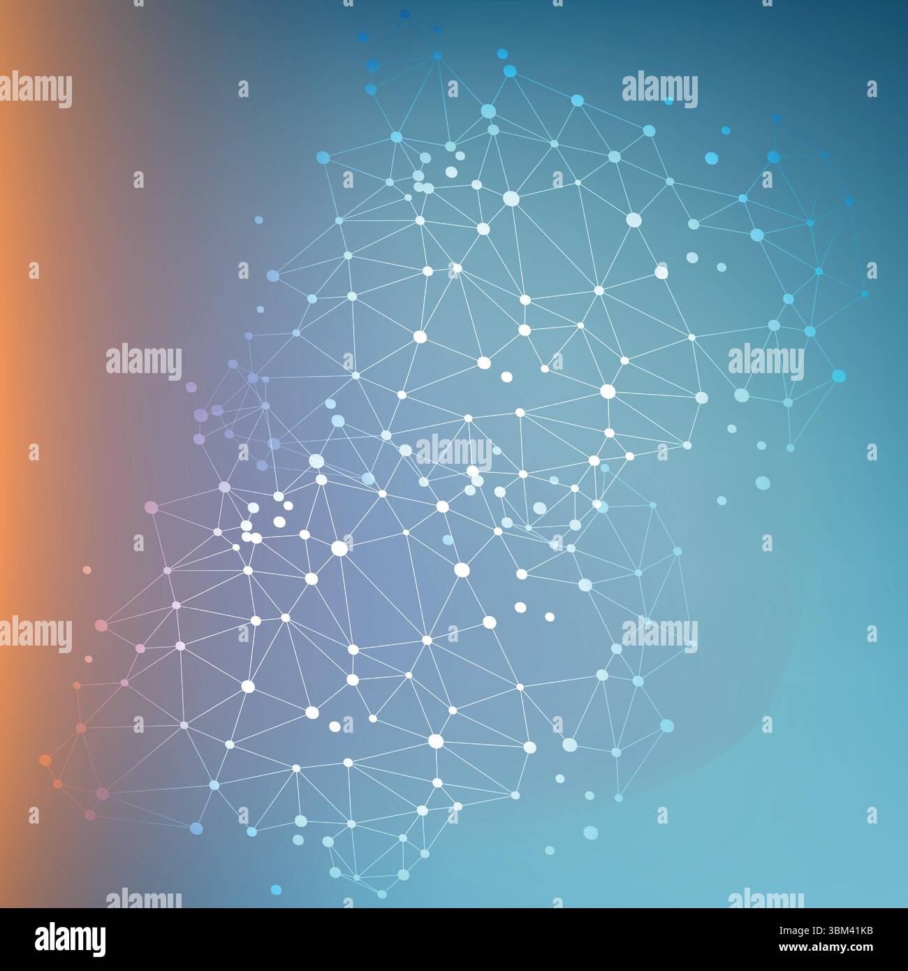 Technology dotted lines abstract background blue gradient, geometric shapes pattern Stock Vector ...