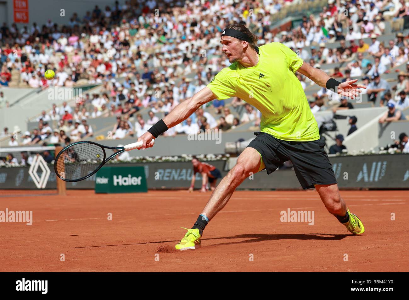 German player Alexander Zverev in action at the French Open 2025 ...