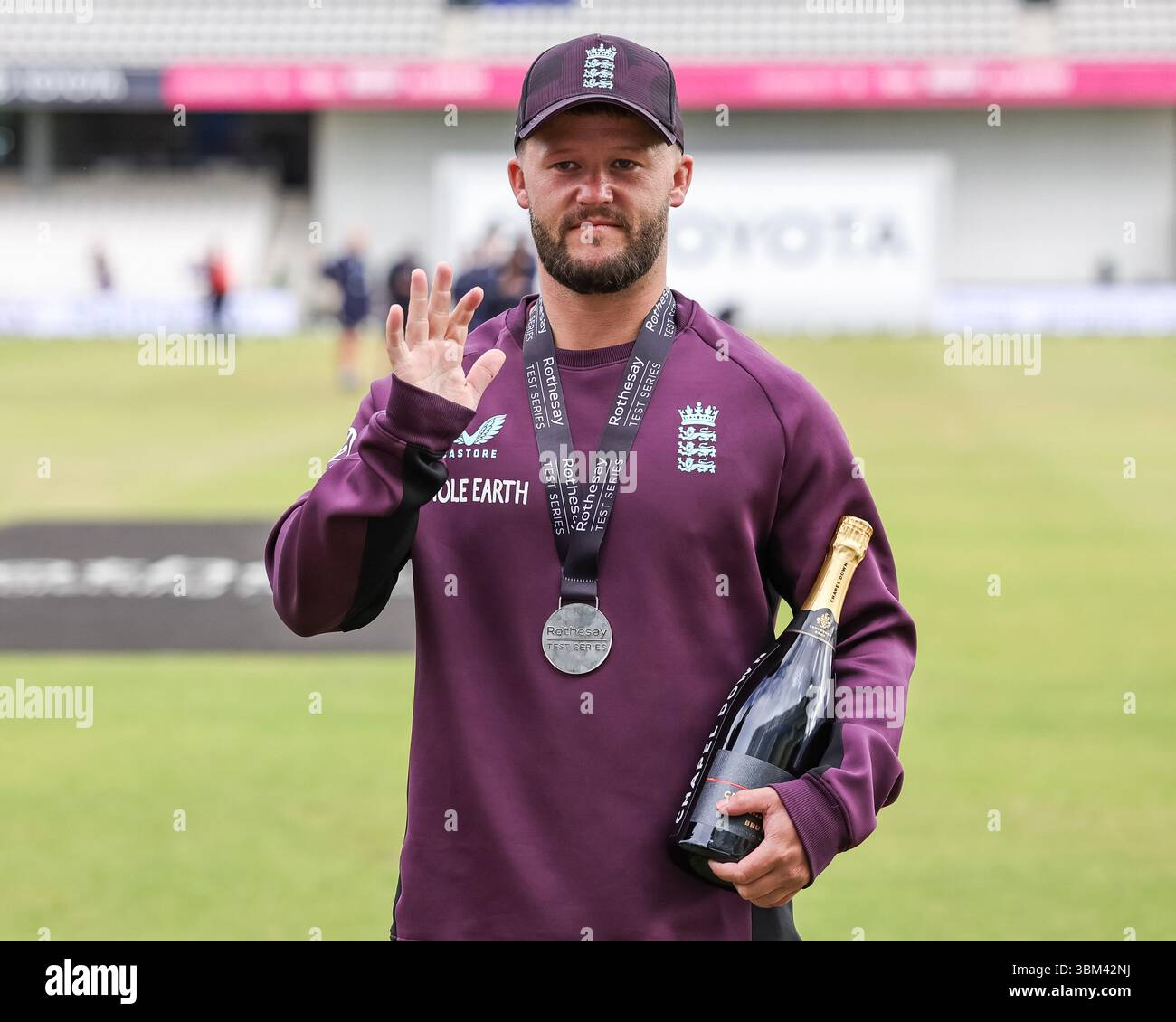Player of the 1st Rothesay Test Match Ben Duckett of England during the ...