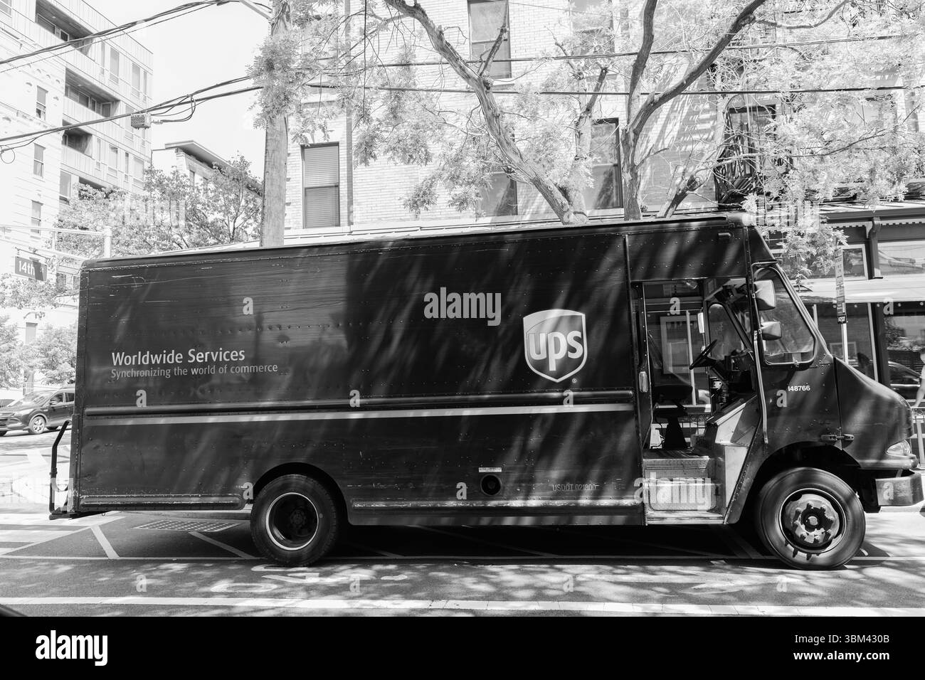 New York, USA - October 10, 2023:UPS United Parcel Service delivery ...