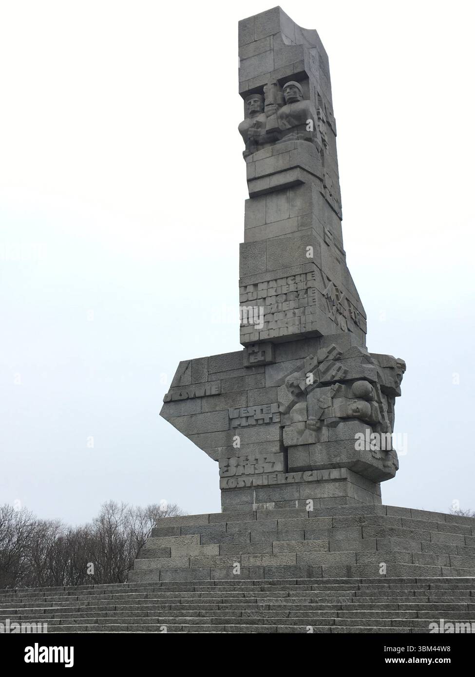 Westerplatte Monument on Gdańsk’s peninsula—an imposing 25 m granite ...