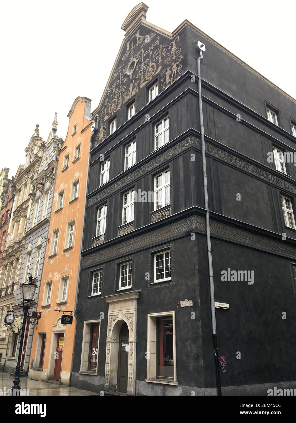 Gdańsk Old Town’s historic core—cobblestone streets lined with colorful ...