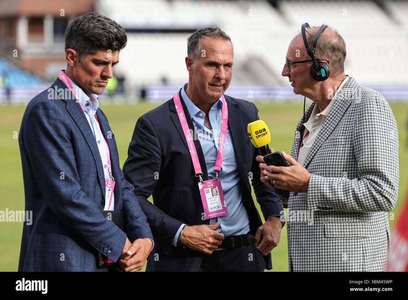 BBC cricket correspondent Jonathan Agnew speaks to Michael Vaughan and ...