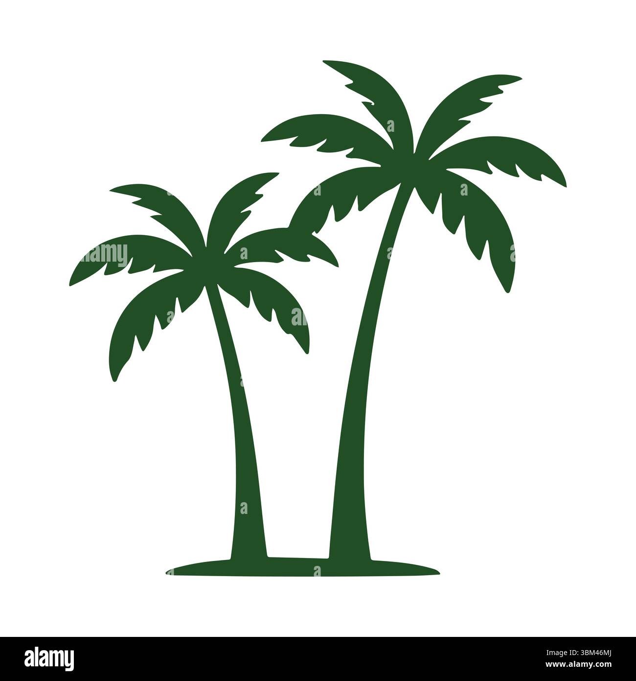 Green Palm Tree Vector for Tropical Paradise and Island Vacation Designs Stock Vector Image ...