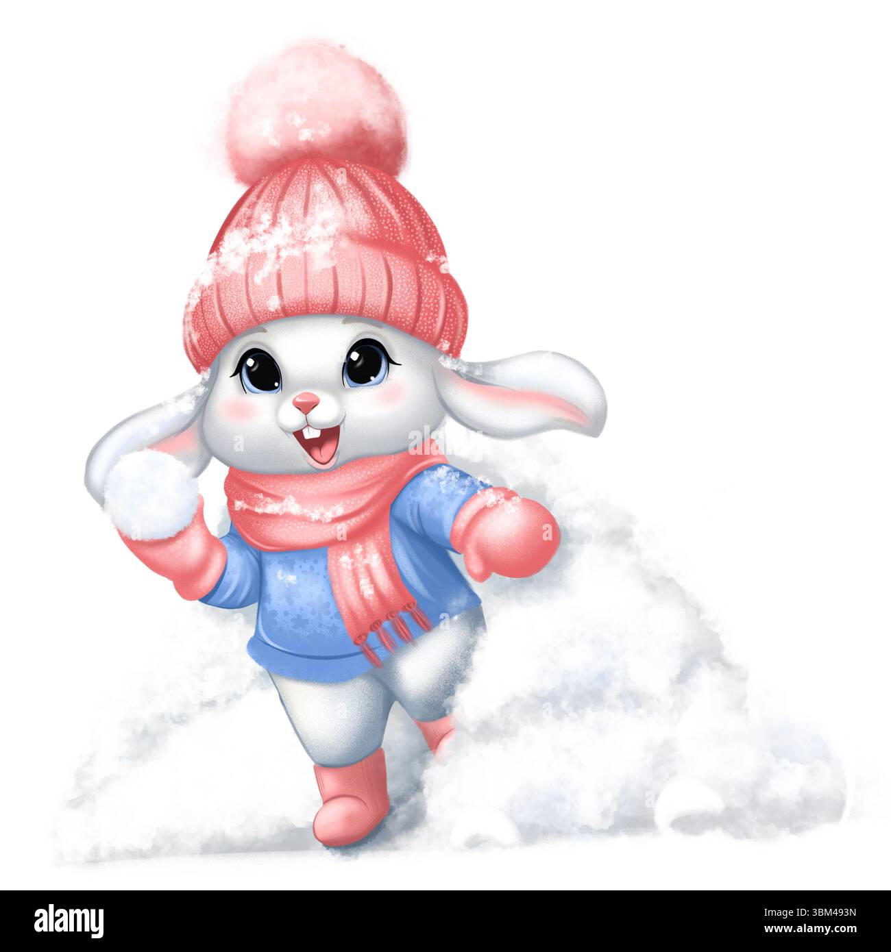 Bunny in scarf Cut Out Stock Images & Pictures - Alamy