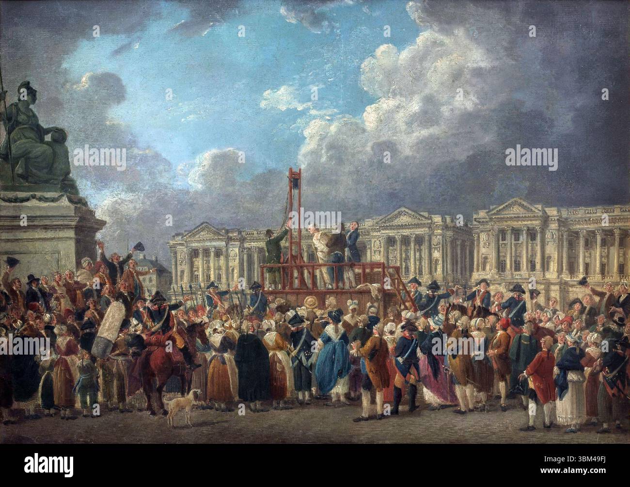 Painting of the execution of French King Louis XVI by artist Pierre ...