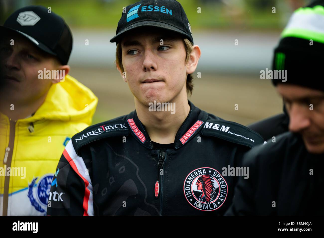 250624 Rasmus Karlsson inför matchen i speedway under dag 1 av SM ...