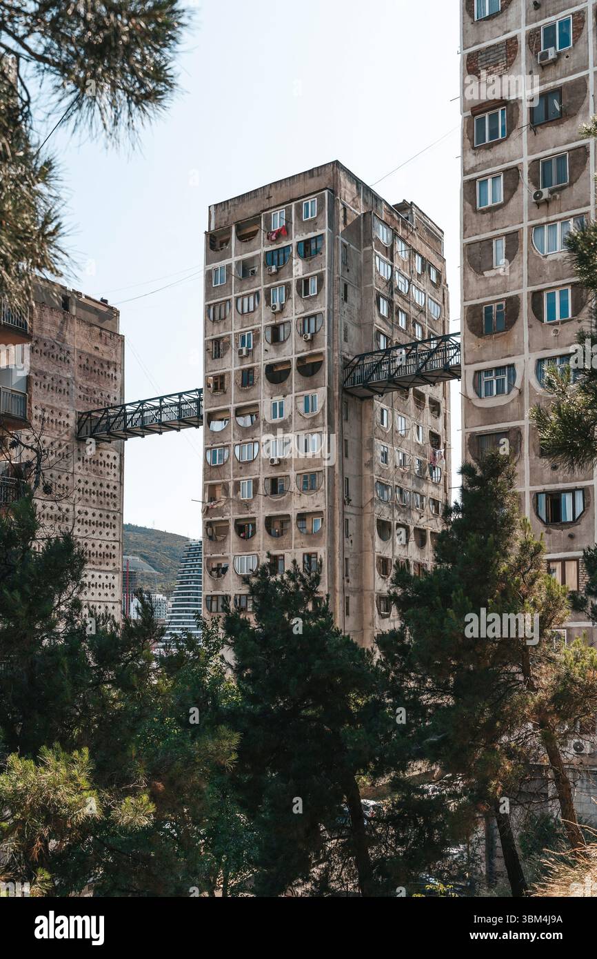 Brutalist apartment complexes in Tbilisi, Georgia including the ...