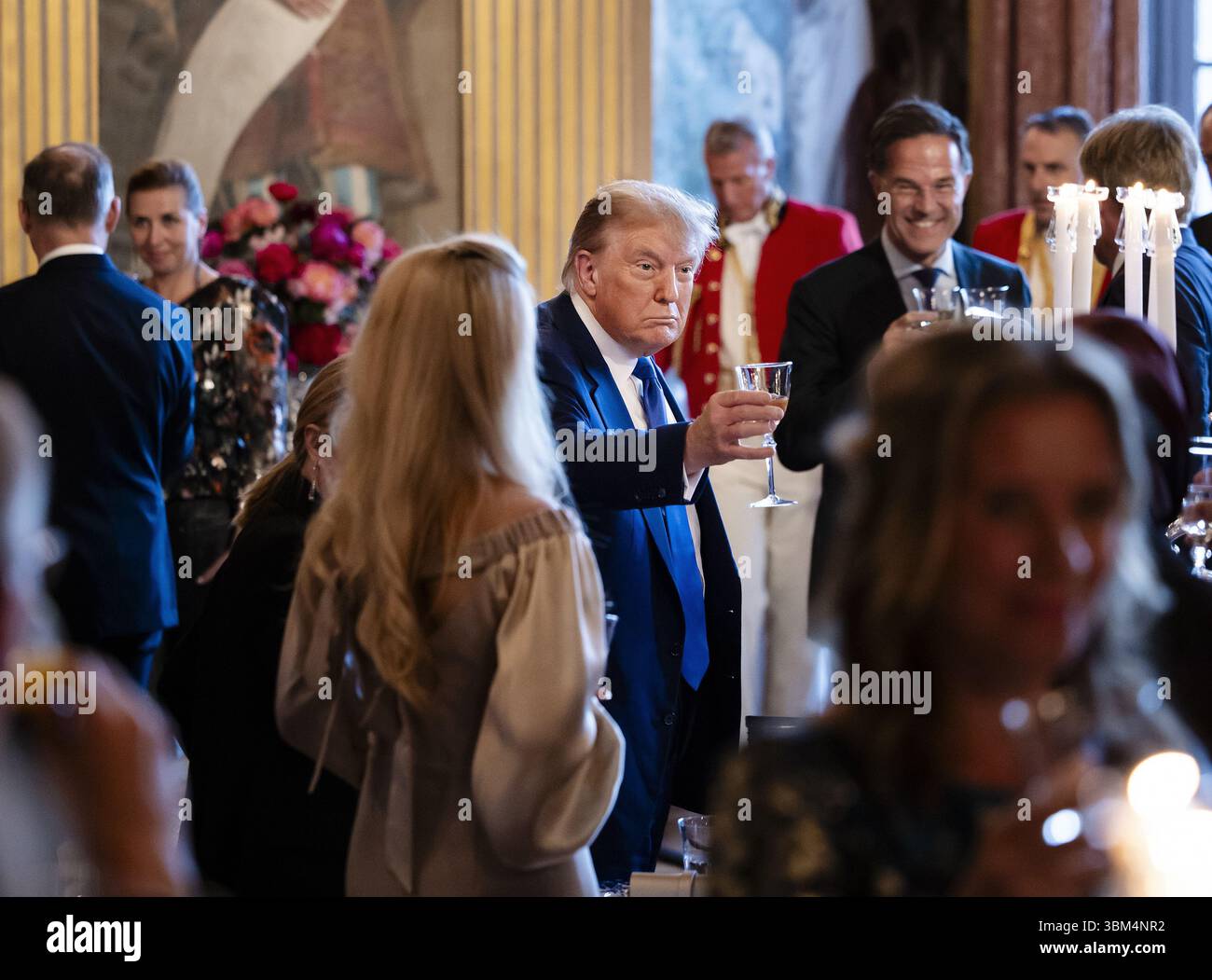 DEN HAAG - U.S. President Donald Trump at a dinner with heads of state ...