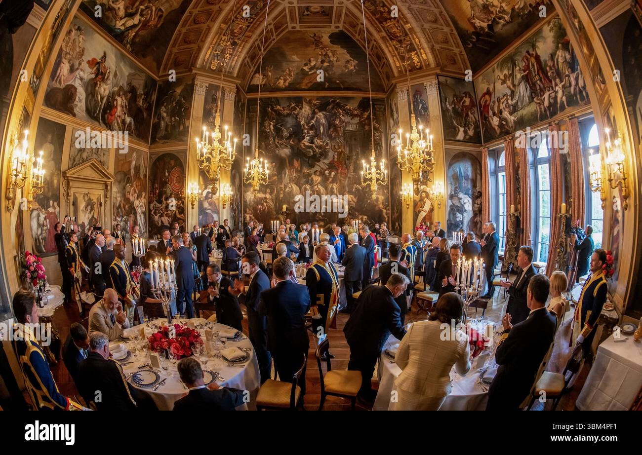 THE HAGUE - Overview of a dinner with heads of state and government at ...