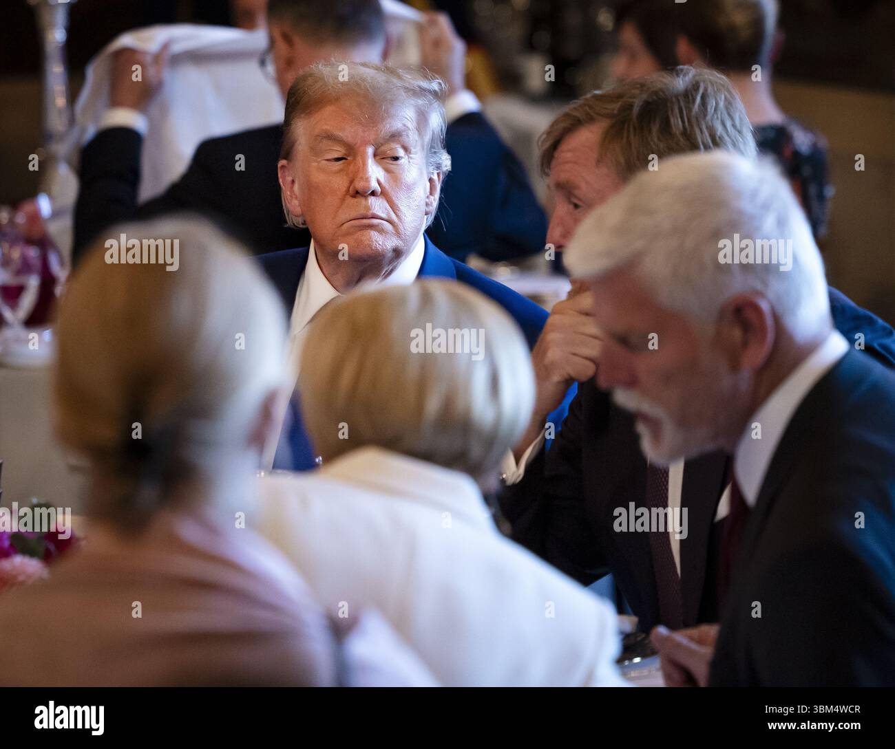 DEN HAAG - U.S. President Donald Trump at a dinner with heads of state ...
