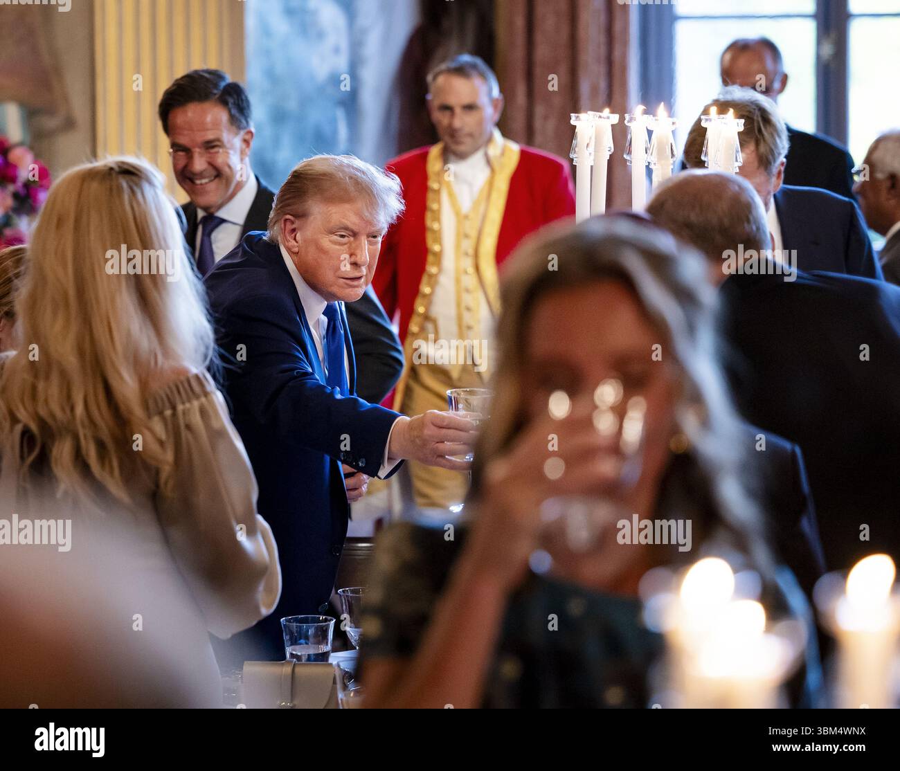 DEN HAAG - U.S. President Donald Trump at a dinner with heads of state ...