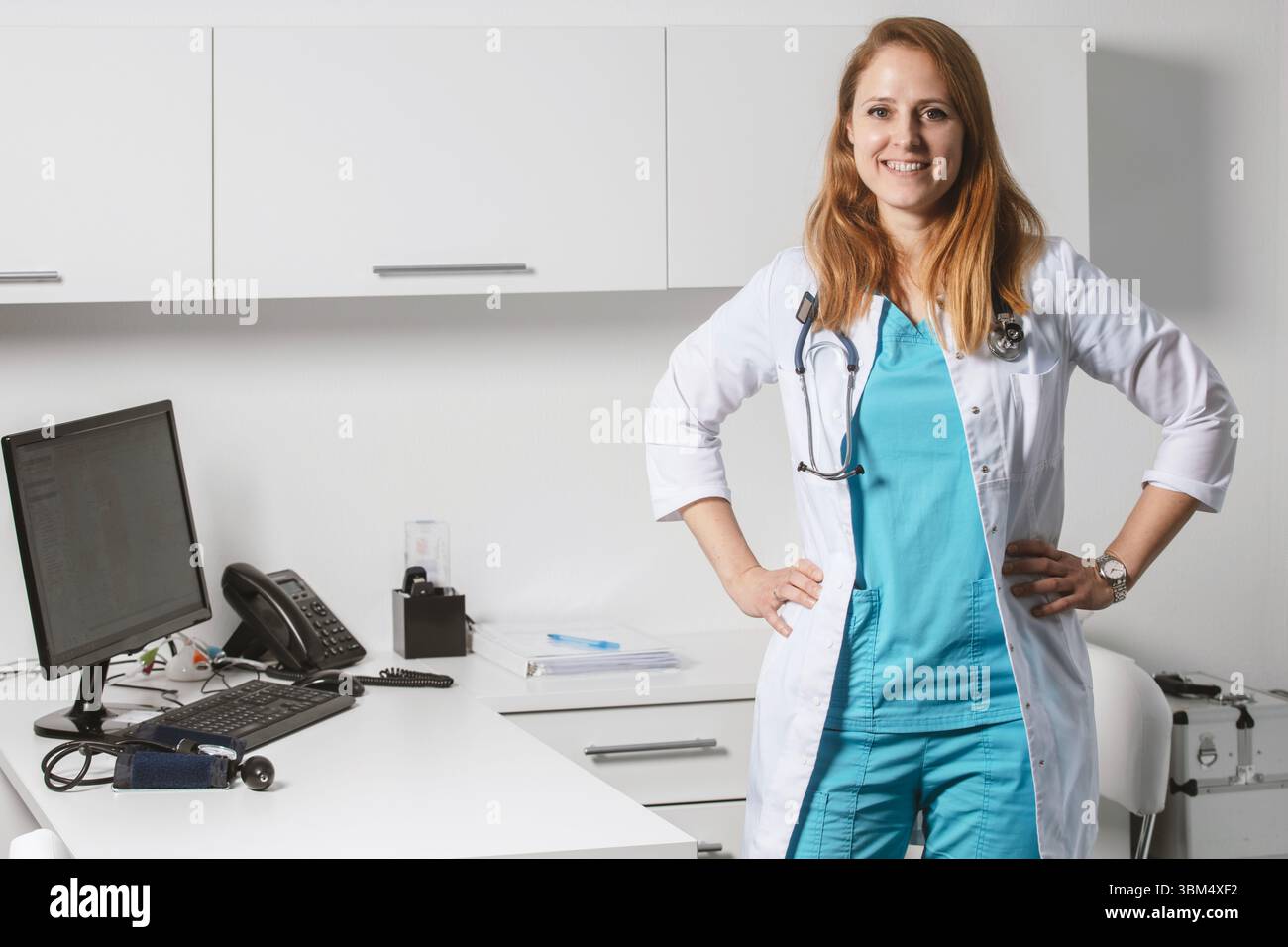 Female medicine doctor working at her office. Healthcare and medical ...