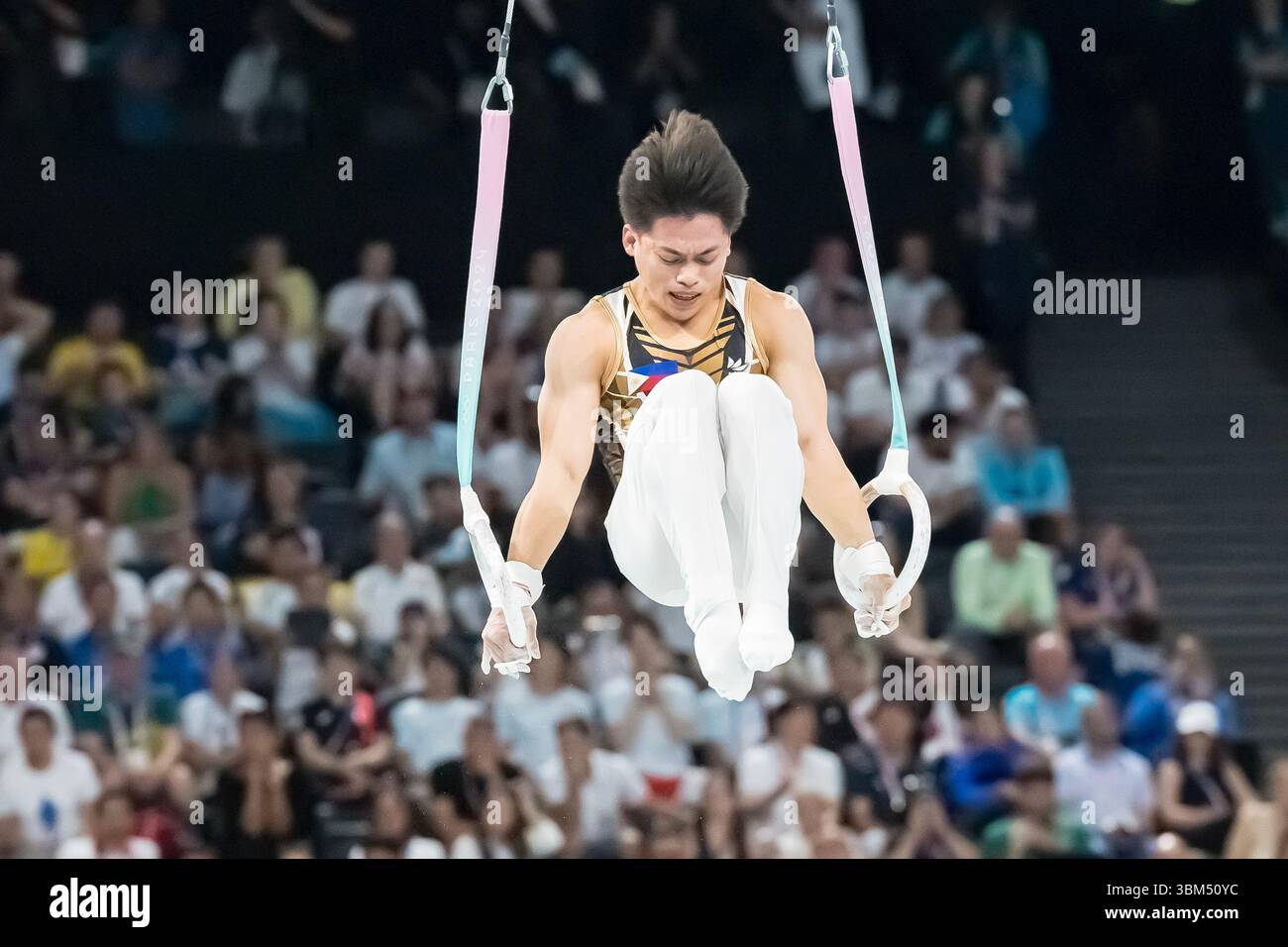 Carlos Edriel Yulo (PHI) of Philippines, competes in the Men's All ...