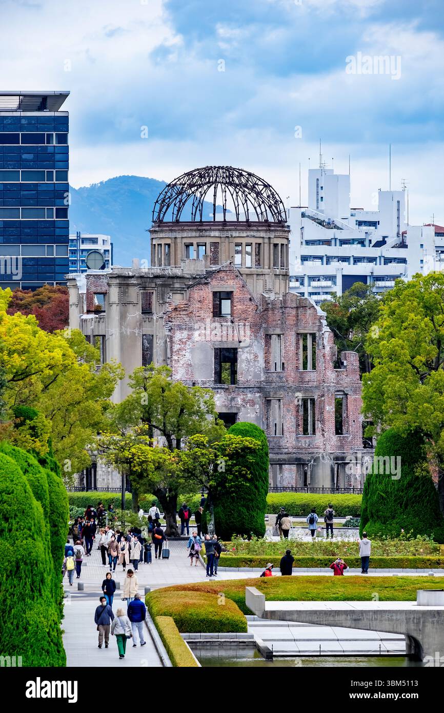 View of Atomic Bomb Dome and Peace Memorial Park, Hiroshima, Japan ...