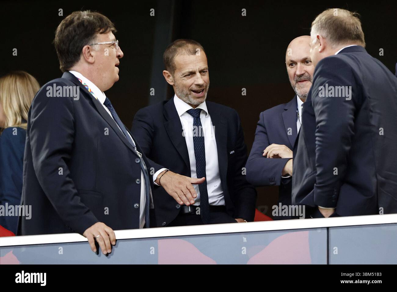STUTTGART - (l-r) UEFA secretary general Theodore Theodoridis, UEFA ...