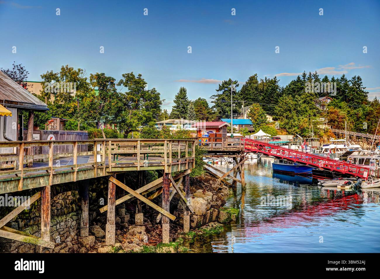 Ganges, Salt Spring Island - September 1, 2019: Boats in the marina of ...