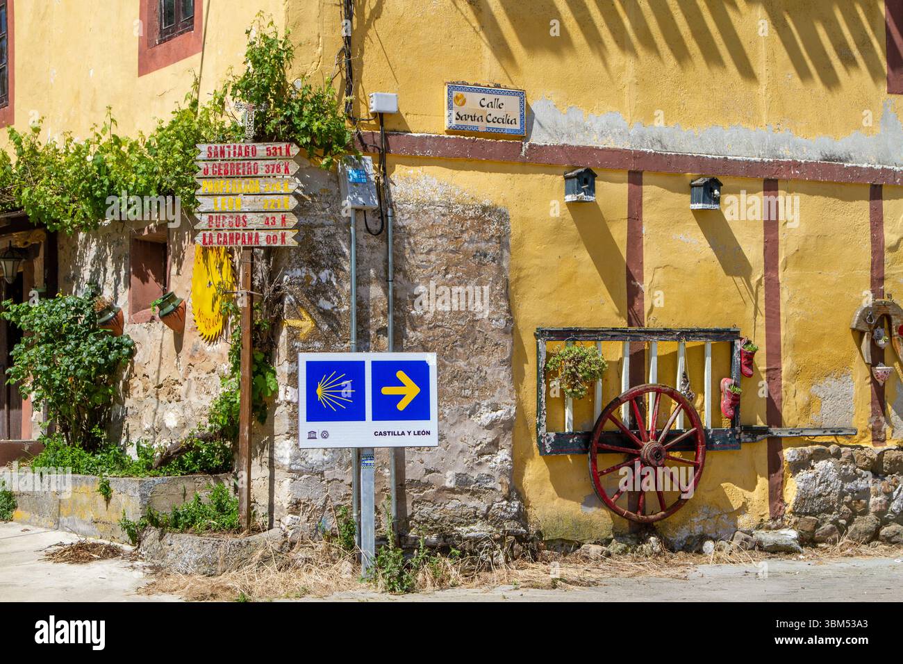 The Camino de Santiago the way of Saint James pilgrim route through the ...