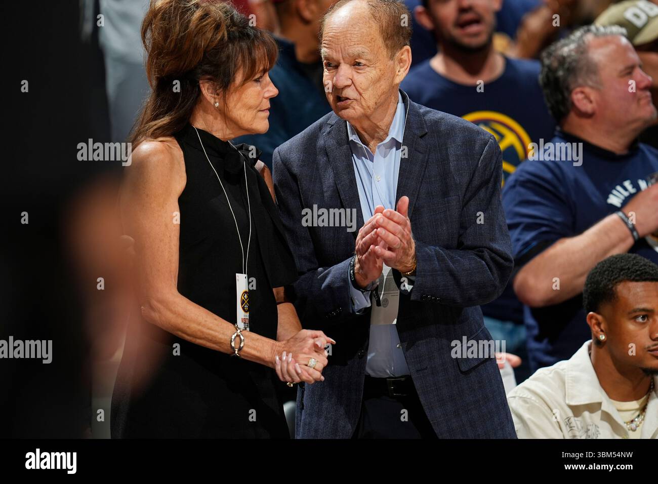 FILE - Minnesota Timberwolves owner Glen Taylor chats with his wife ...