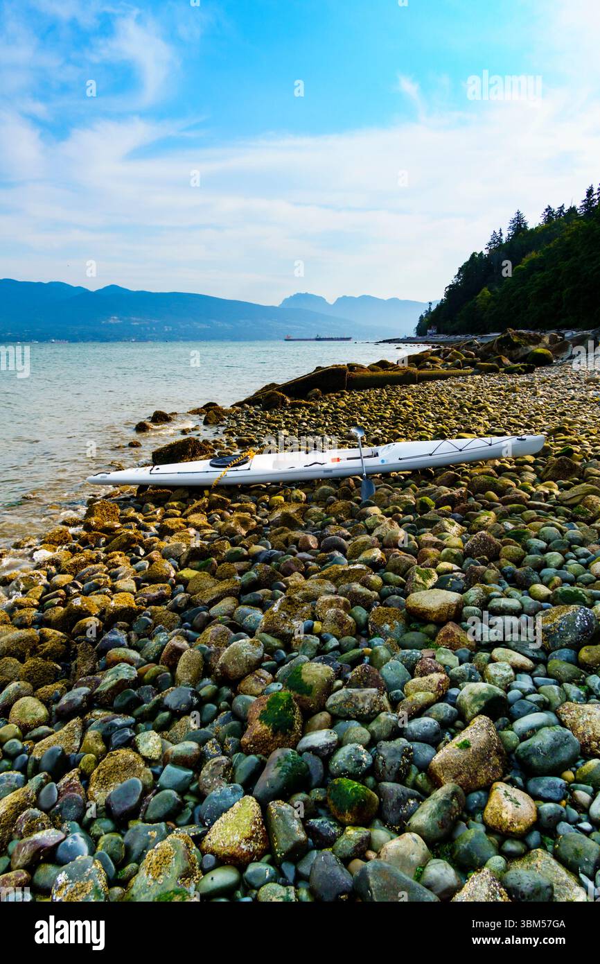View of English Band Howe Sound from Tower Beach, Vancouver, British ...