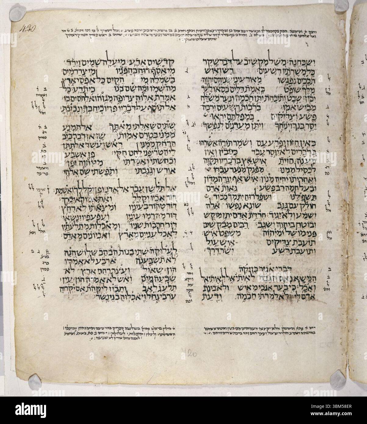 Leningrad Codex Folio 420a Stock Photo - Alamy