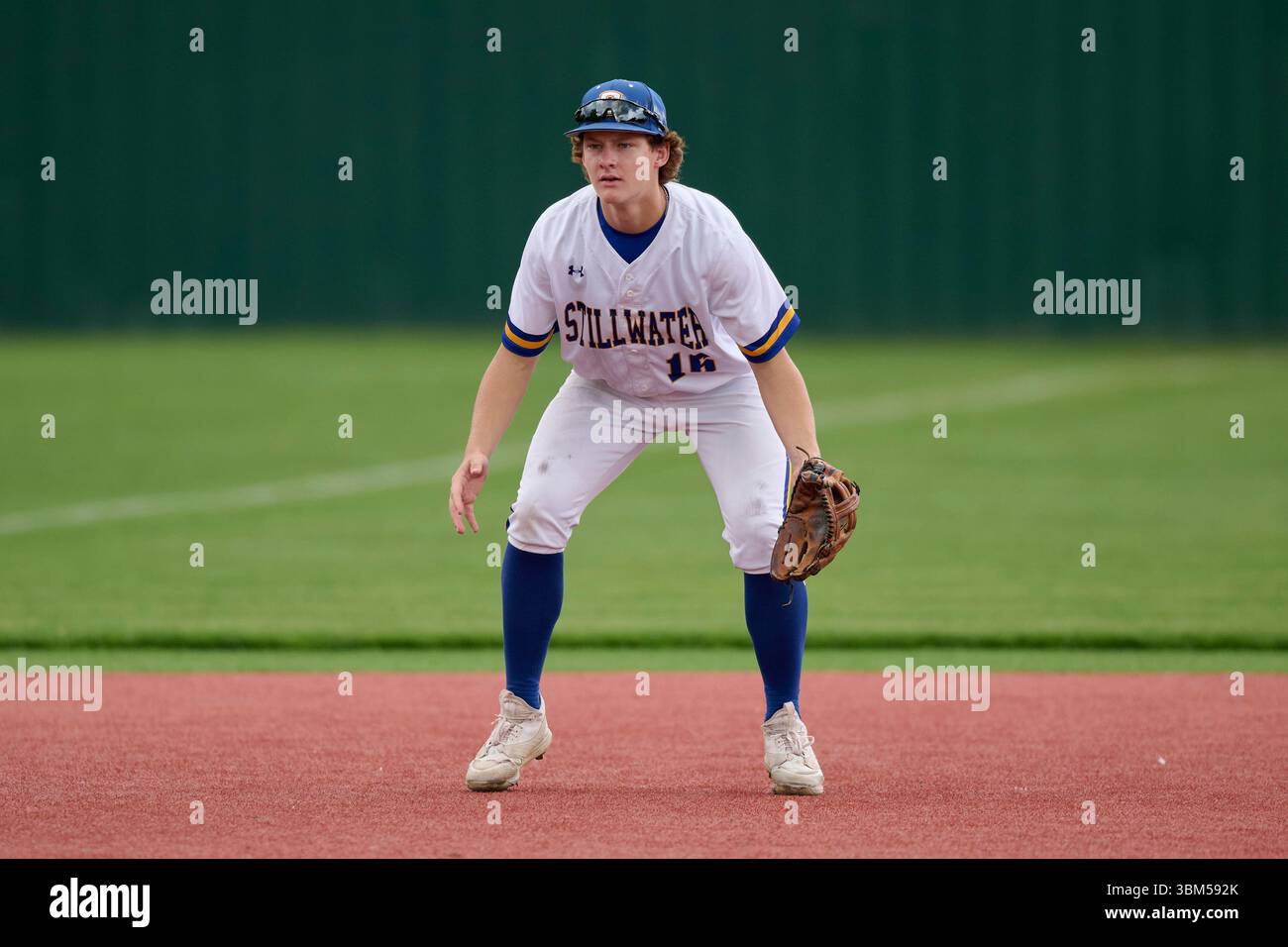 Stillwater Pioneers third baseman Luke Kirkpatrick (16) during a High ...