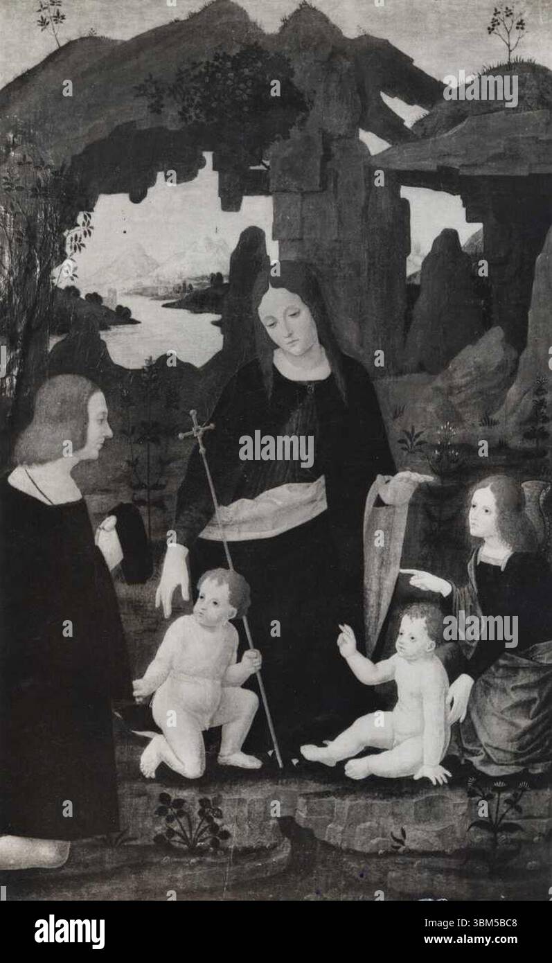 Leonardo da Vinci, Madonna con Bambino, san Giovannino, un angelo e ...