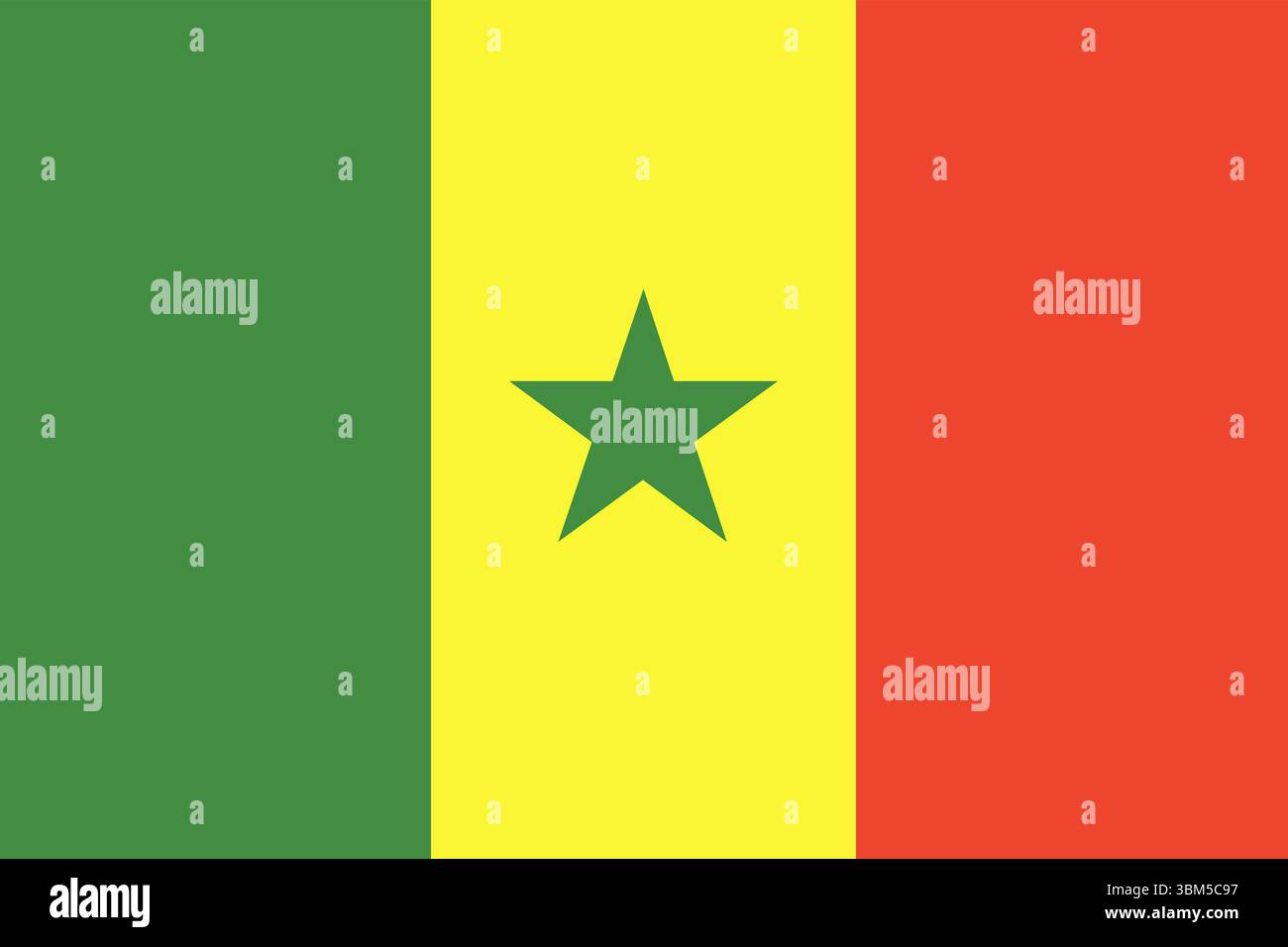 Flag of Senegal in correct colors and proportions Stock Photo - Alamy