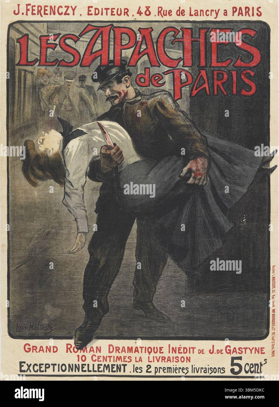 Les Apaches de Paris, grand roman inédit de Jules de Gastyne Stock ...
