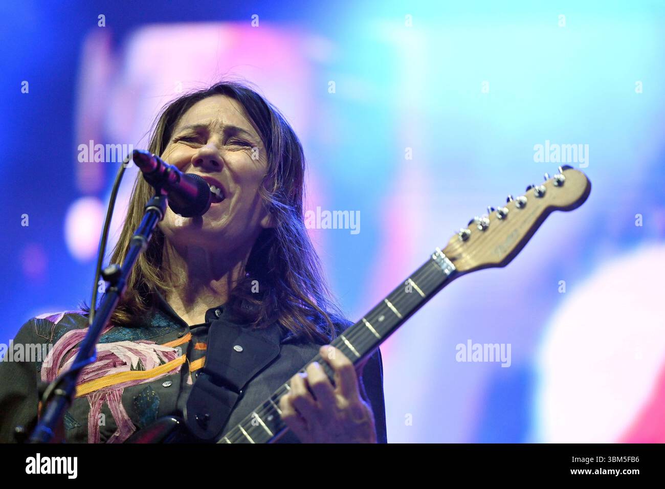 Croatia, Zagreb, 240625. Performance of the american singer Kim Deal on ...