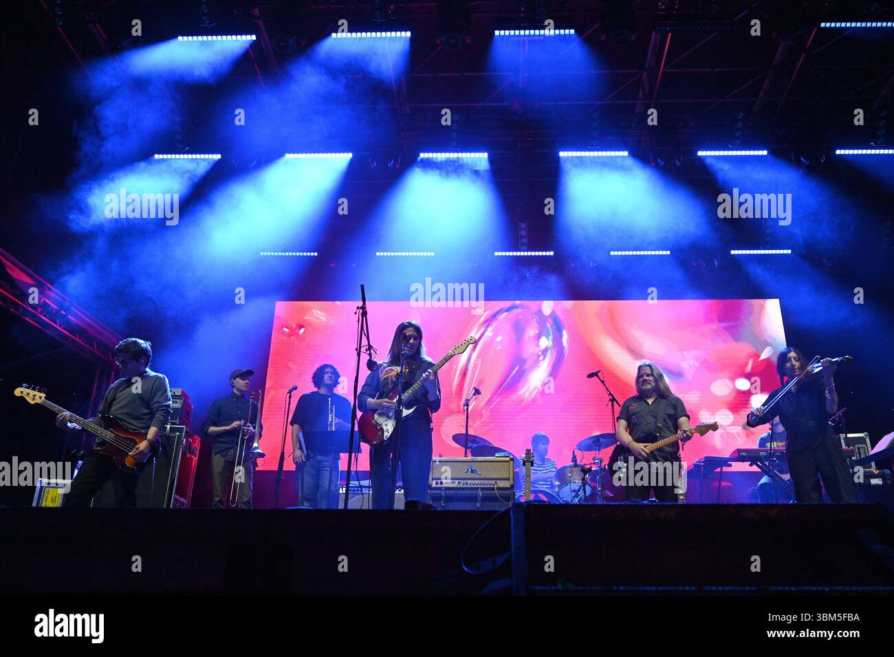 Croatia, Zagreb, 240625. Performance of the american singer Kim Deal on ...