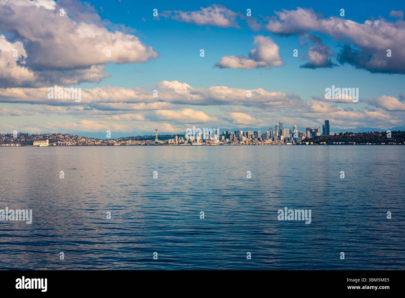 Seattle skyline from Puget Sound, Washington State, USA Stock Photo - Alamy