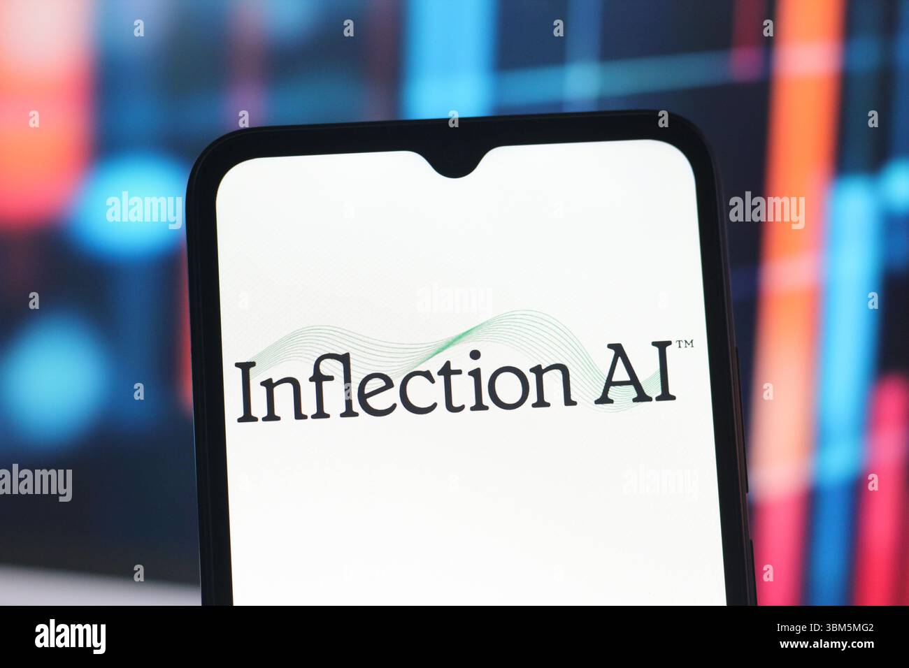In this photo illustration, the Inflection AI logo is seen displayed on ...
