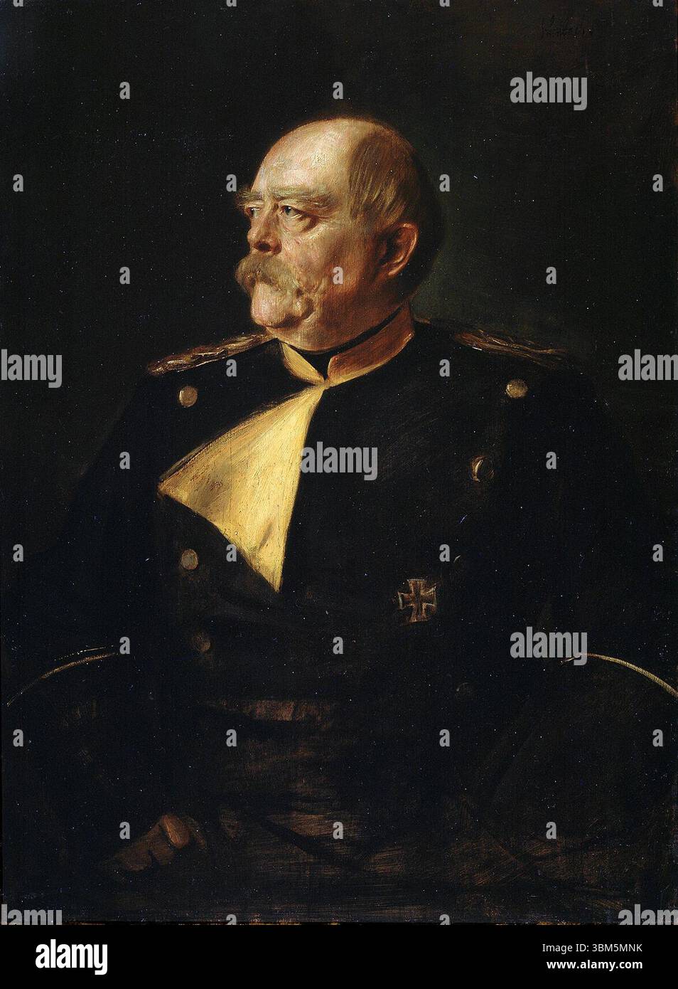 Portrait of Chancellor Otto von Bismarck in Uniform Lenbach, Franz, von ...