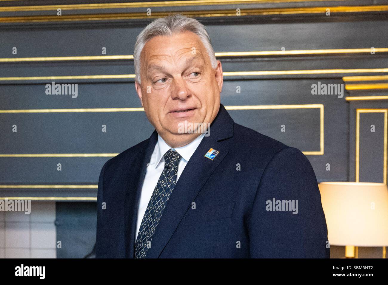 Hungarian Prime Minister Viktor Orban prior to a dinner which marks the ...