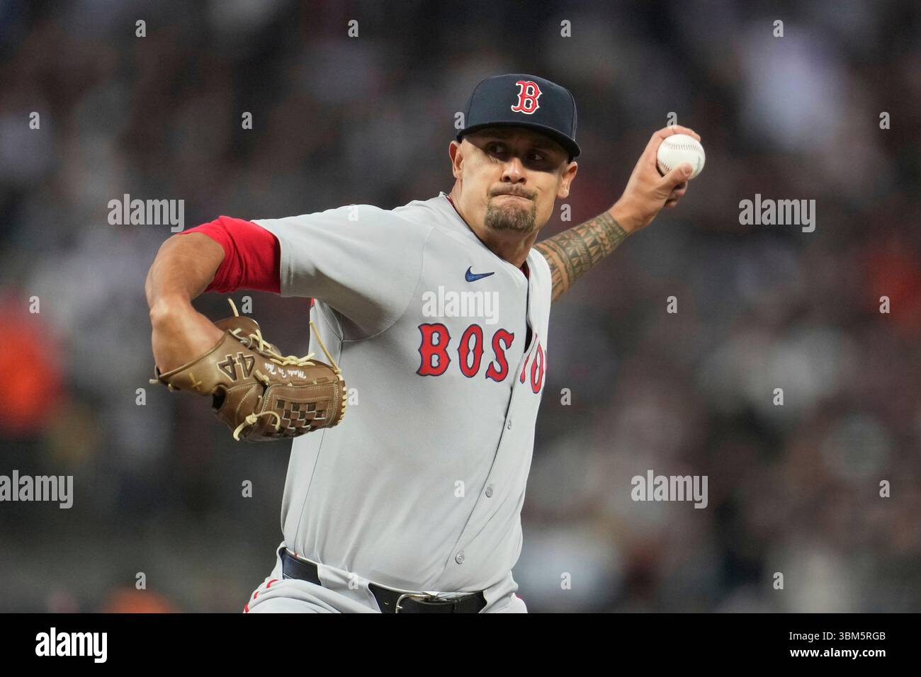 Boston Red Sox pitcher Brennan Bernardino during a baseball game ...