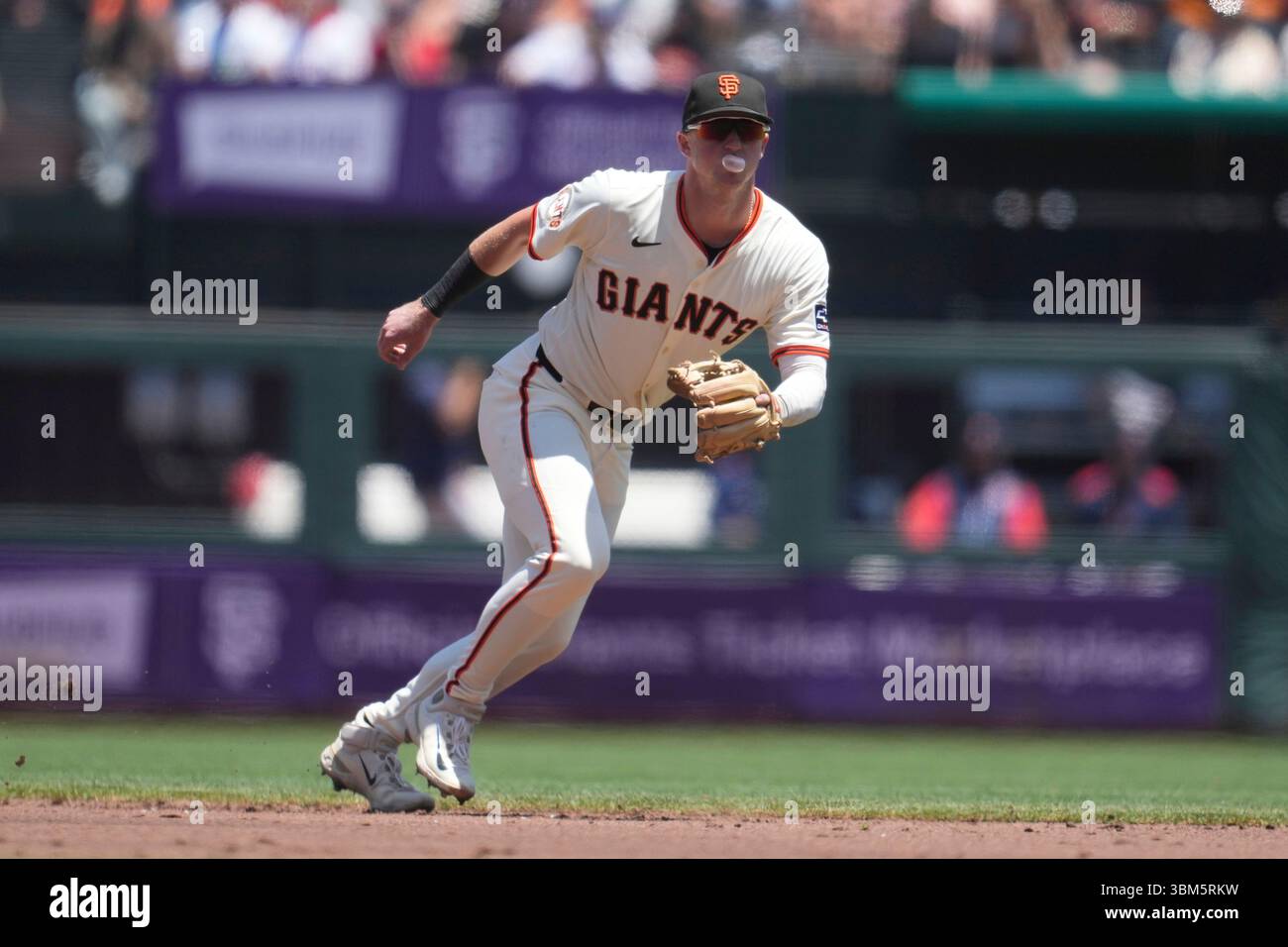 San Francisco Giants' Tyler Fitzgerald during a baseball game against ...